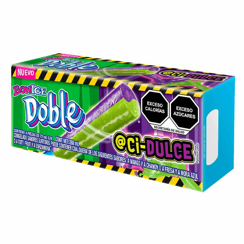 Bolis Bonice Doble Sabor Acidulce Exhibidor con 4 pzas – Surtace